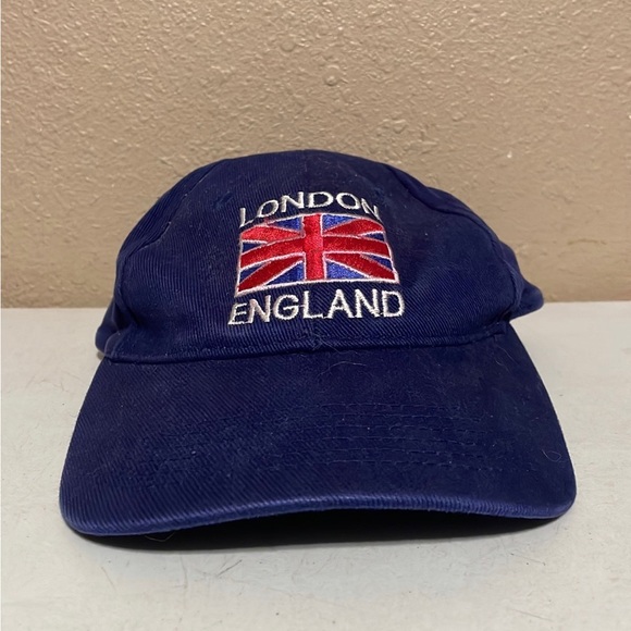 Accessories | Vintage London England Flag Embroidered Navy Blue ...